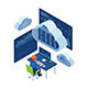 Isometric Data Analyst Monitoring Cloud Computing Data, Vectors | GraphicRiver